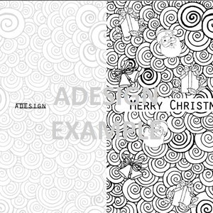 Christmas Greeting Card Coloring Page Coloring Card Printable Digital ...