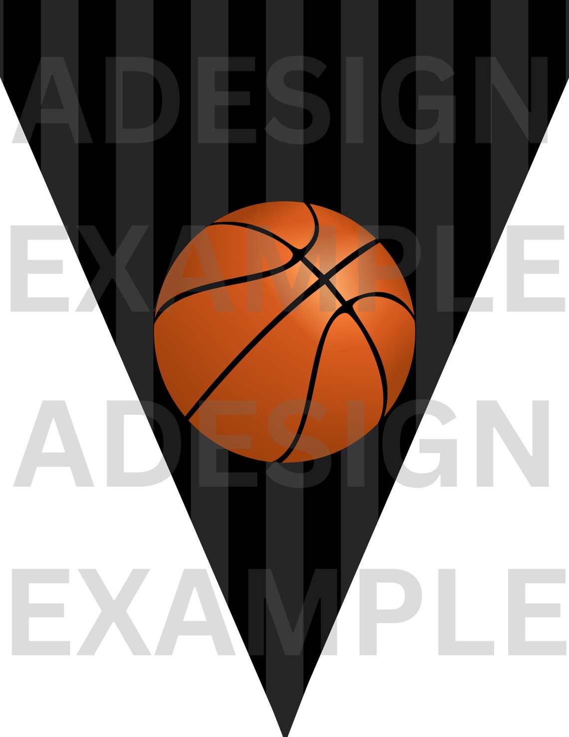 Printable Basketball Banner Pennant Banner Basketball Party Banner ...