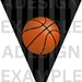 Printable Basketball Banner Pennant Banner Basketball Party Banner ...