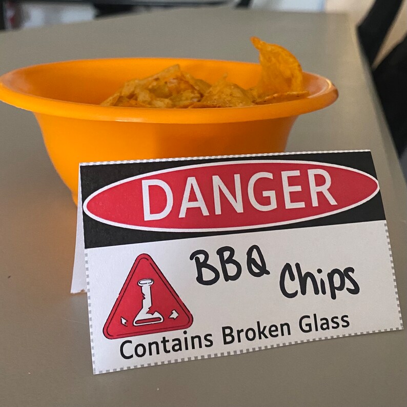 Toxic Food Labels, Hazard Symbol Label, Halloween Food Tent, Warning ...