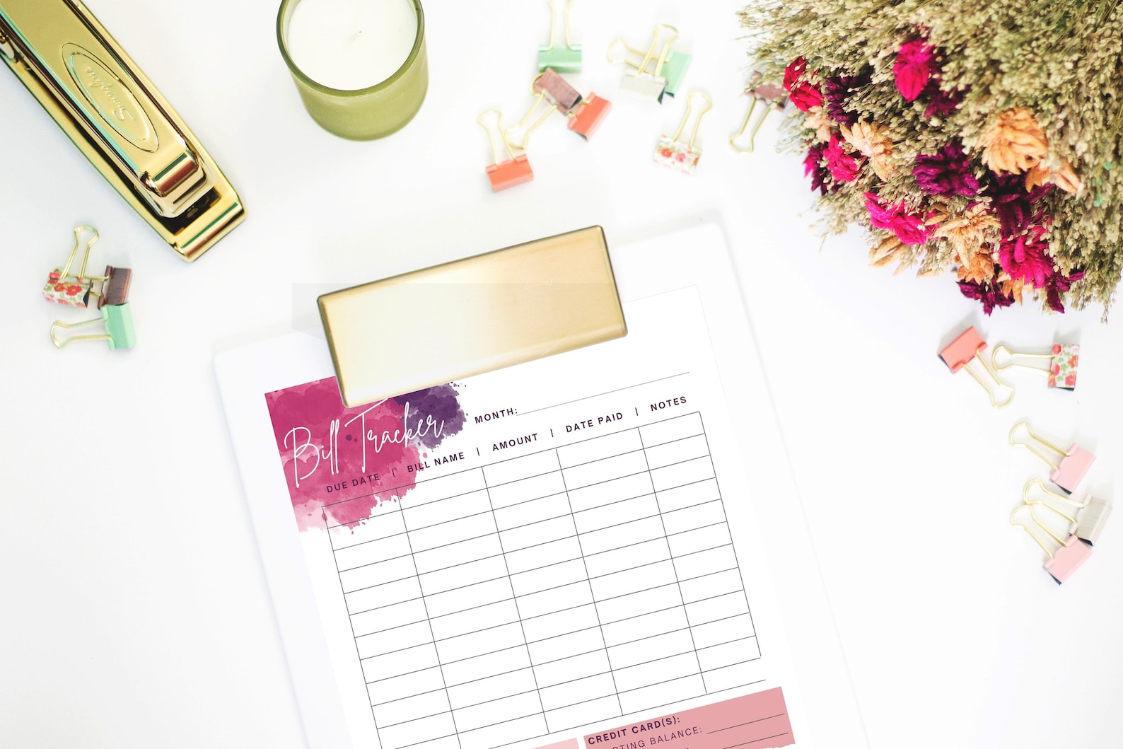 Printable Monthly Bill Tracker: Budget Planner (PDF) - Etsy