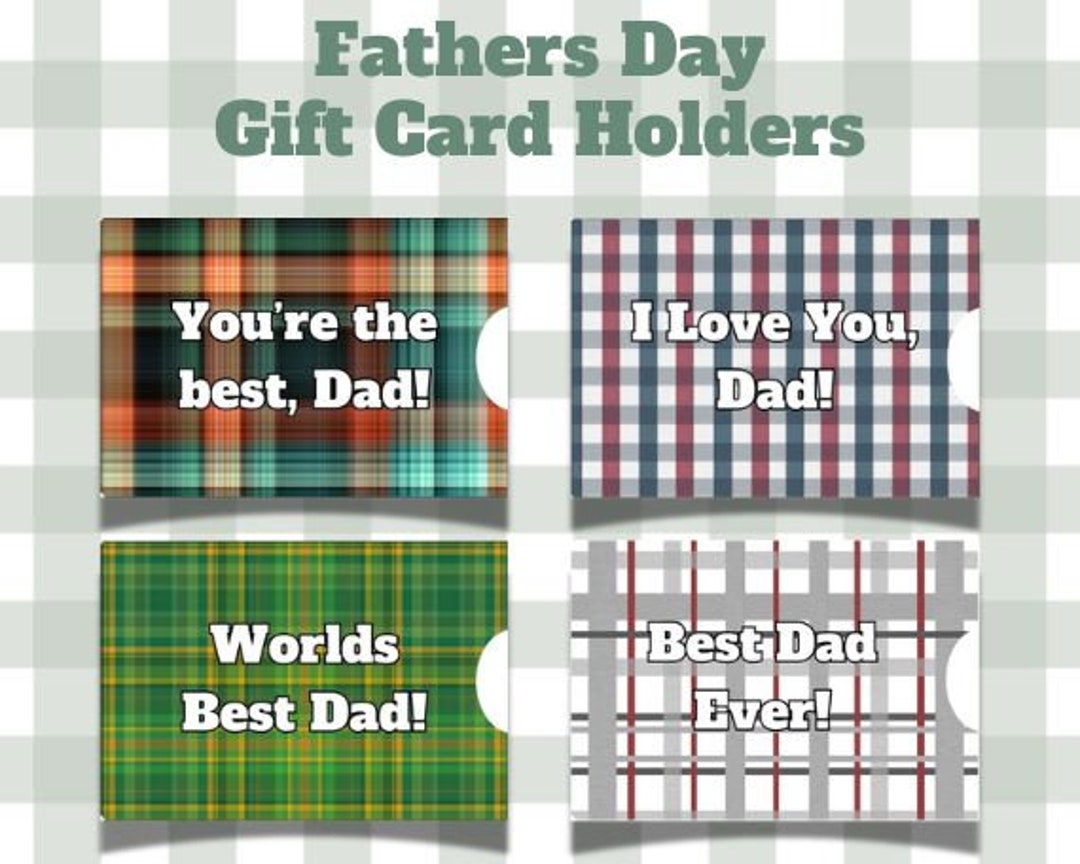 Printable Fathers Day Gift Card Holder - Dads Day Gift Card - Best Day ...