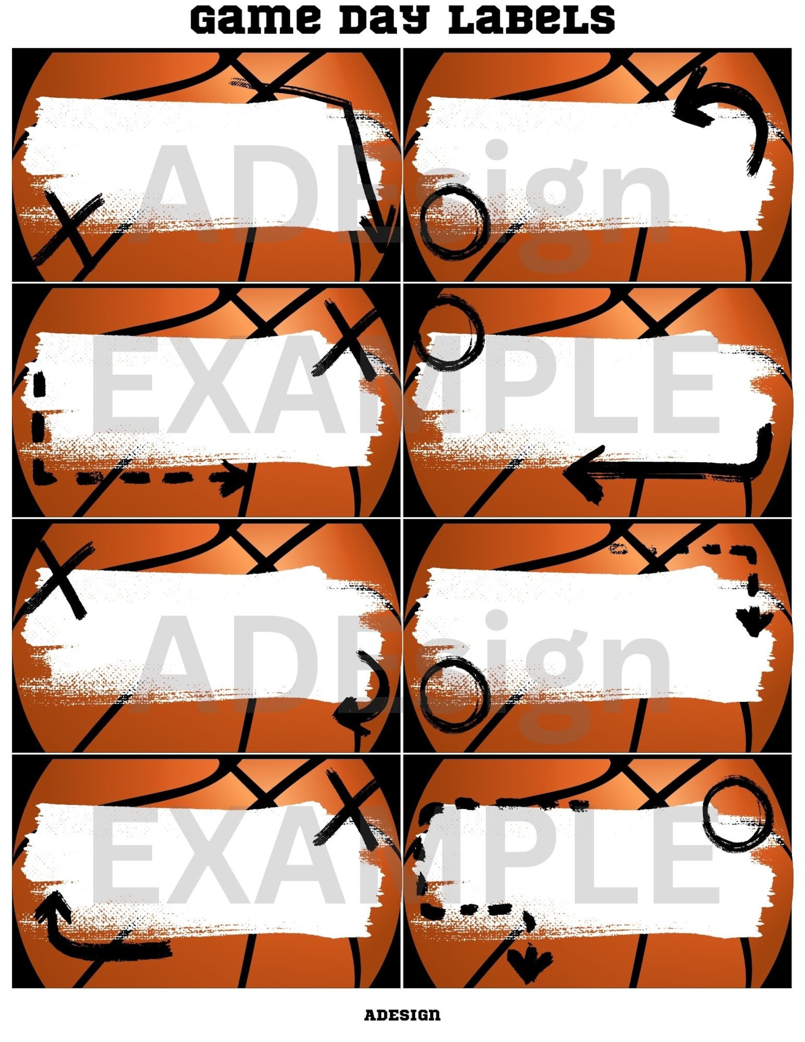 Basketball Game Day Food Labels: Customizable Buffet Cards - Etsy