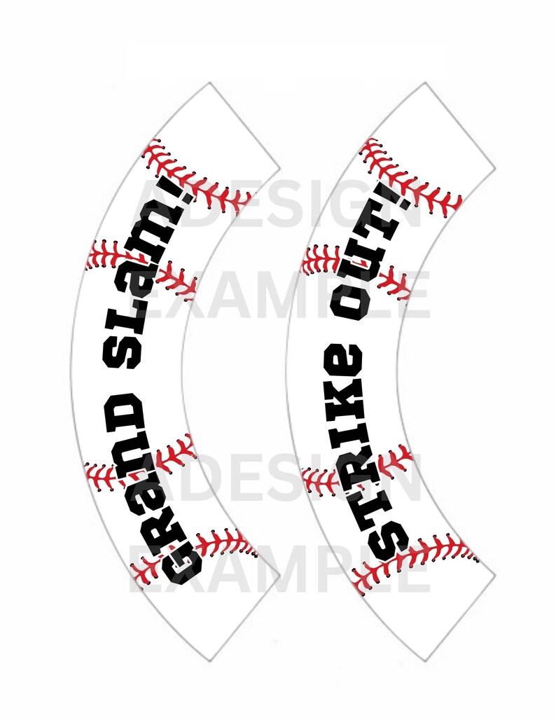 Printable Baseball Cupcake Wrappers: Game Day Party Decor (PDF) - Etsy