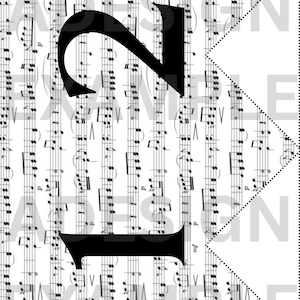 Printable Musical Notes Banner Flags - Christmas Pennant Banner - Black ...