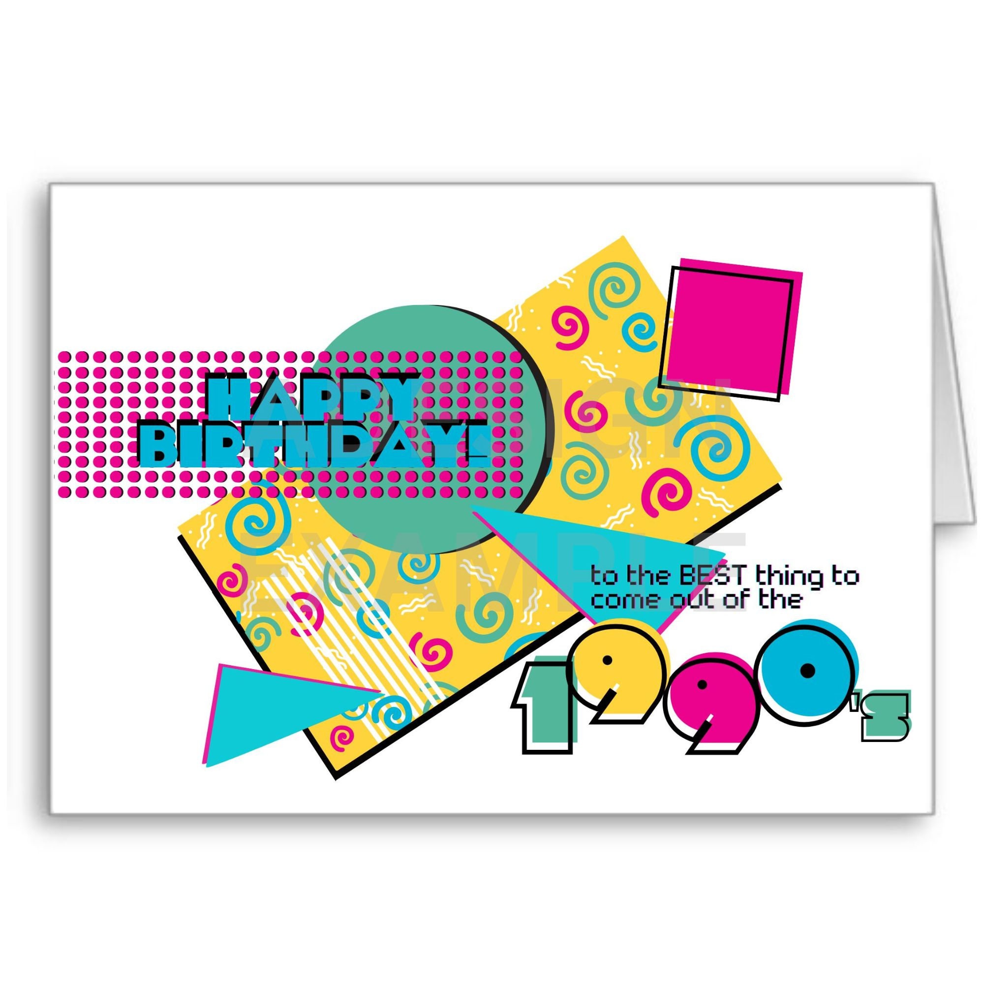 90s Retro Birthday Card 90s Kid Nineties Birthday Card Retro Inspired ...