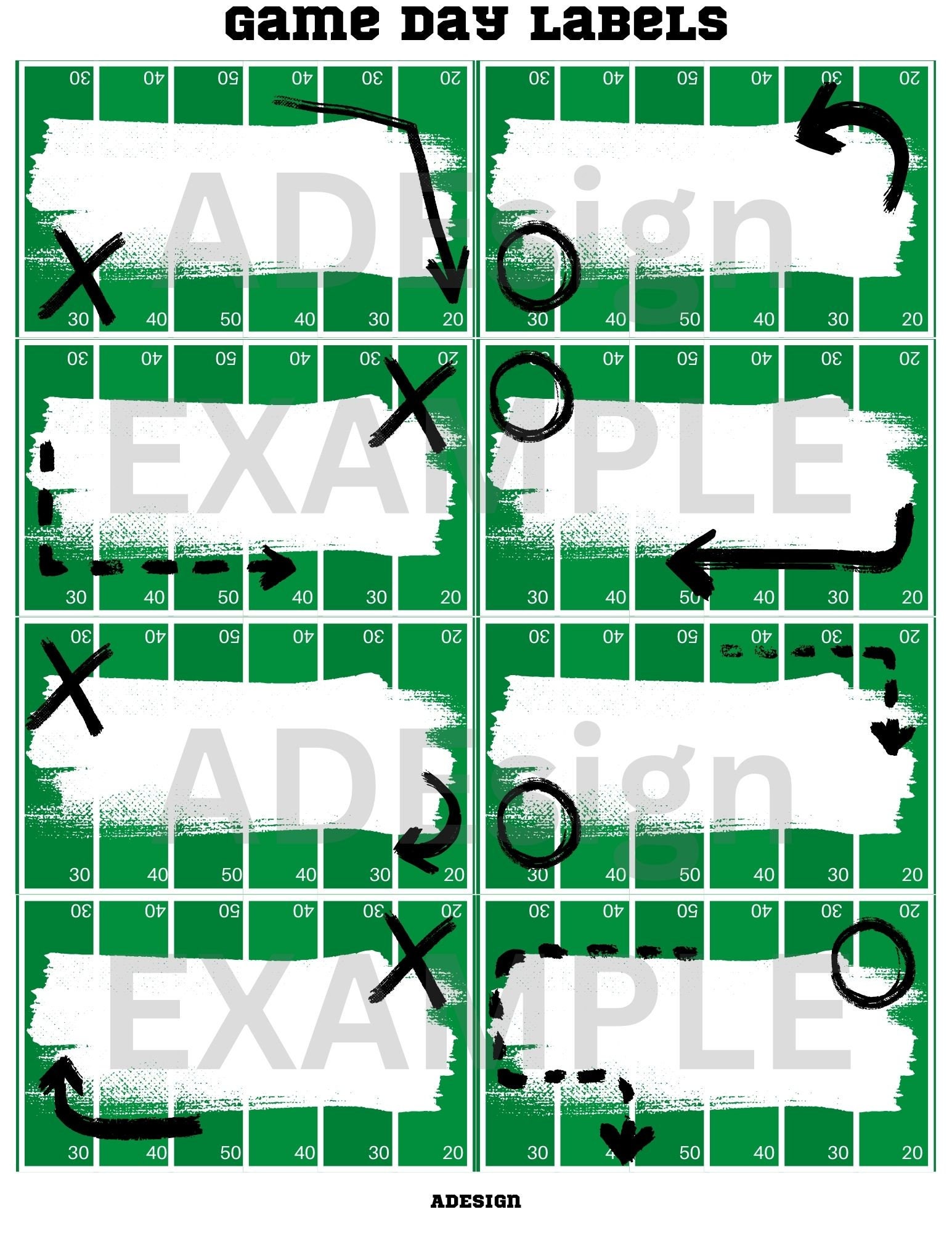 Football Game Day Food Labels: Buffet Cards (PDF) - Etsy