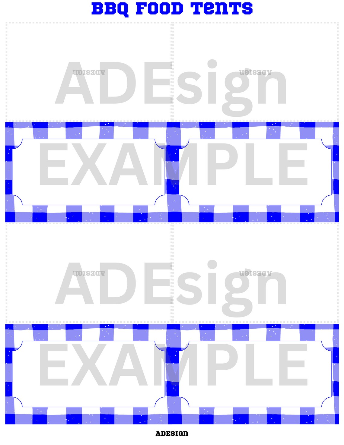 BBQ Food Labels: Cookout Buffet Cards (PDF) - Etsy