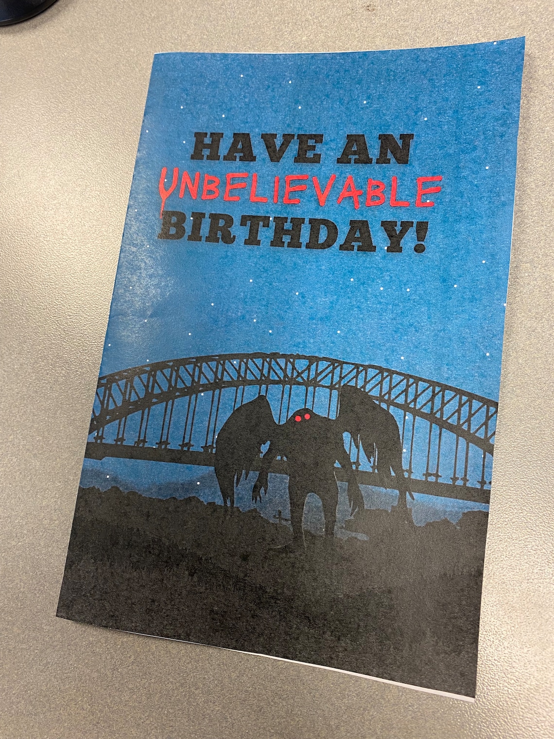 Mothman "have an Unbelievable Birthday" Card - Printable Legend of ...