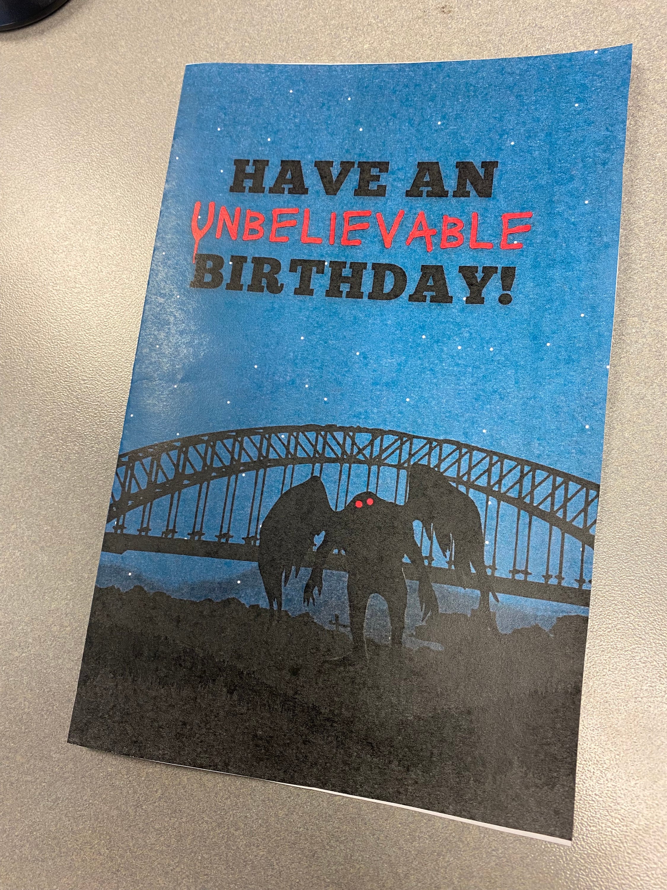 Mothman "have an Unbelievable Birthday" Card - Printable Legend of ...
