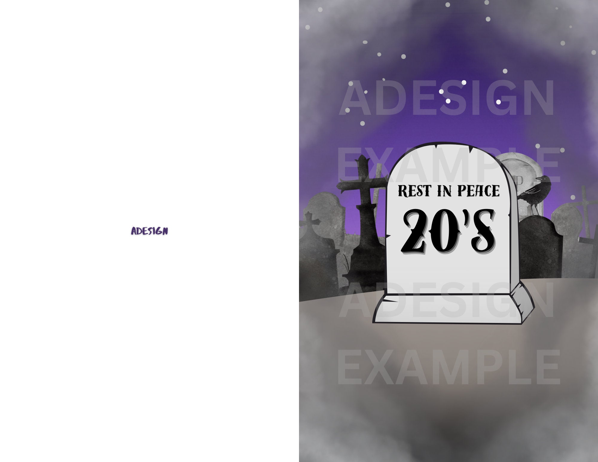 Printable RIP to 20s, 30s, or 40s Birthday Card, Here Lies Your Youth ...