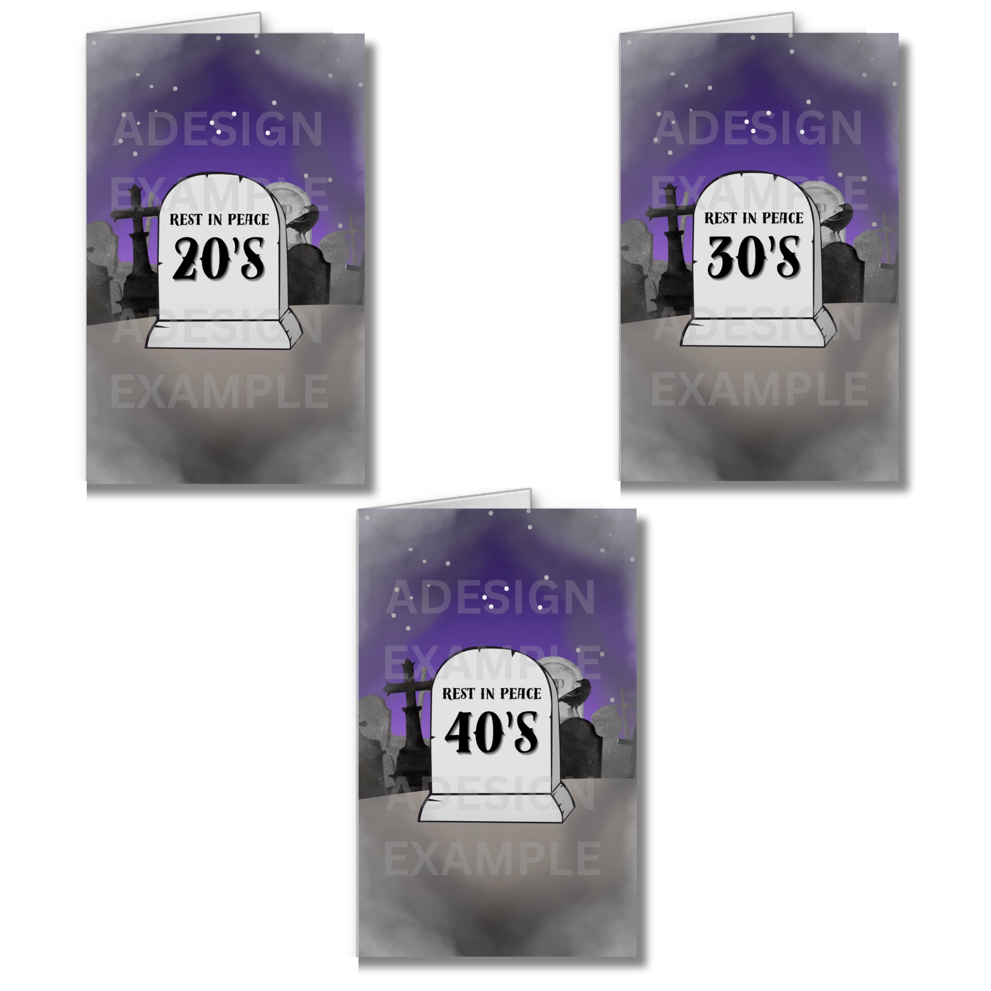 Printable RIP to 20s, 30s, or 40s Birthday Card, Here Lies Your Youth ...