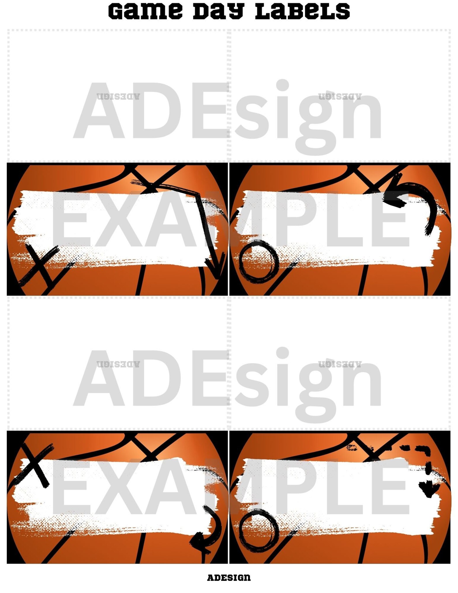 Basketball Game Day Food Labels: Customizable Buffet Cards - Etsy