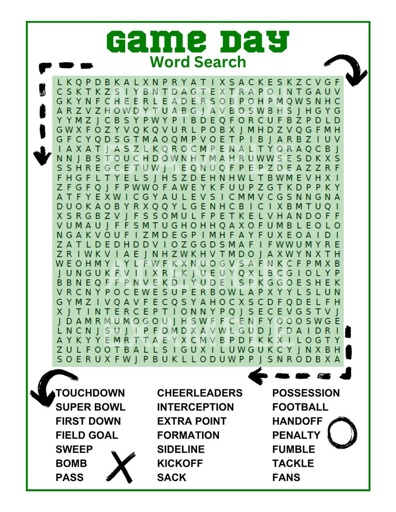 Super Bowl Game Day Bundle - Football Party Games - Football Squares ...