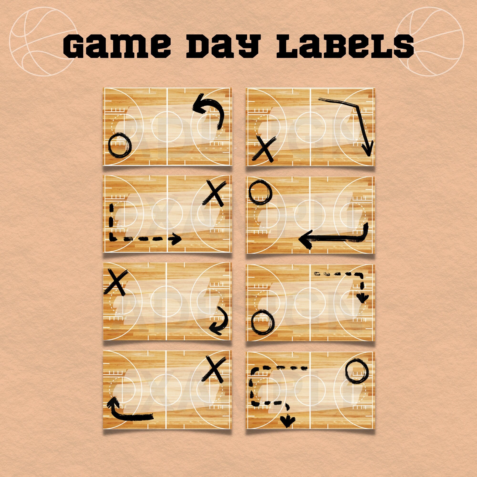 Basketball Game Day Food Labels, Basketball Buffet Label, Basketball ...