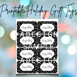 Holiday Christmas Gift Tag - Printable Tag - Happy Holidays Gift Tag ...