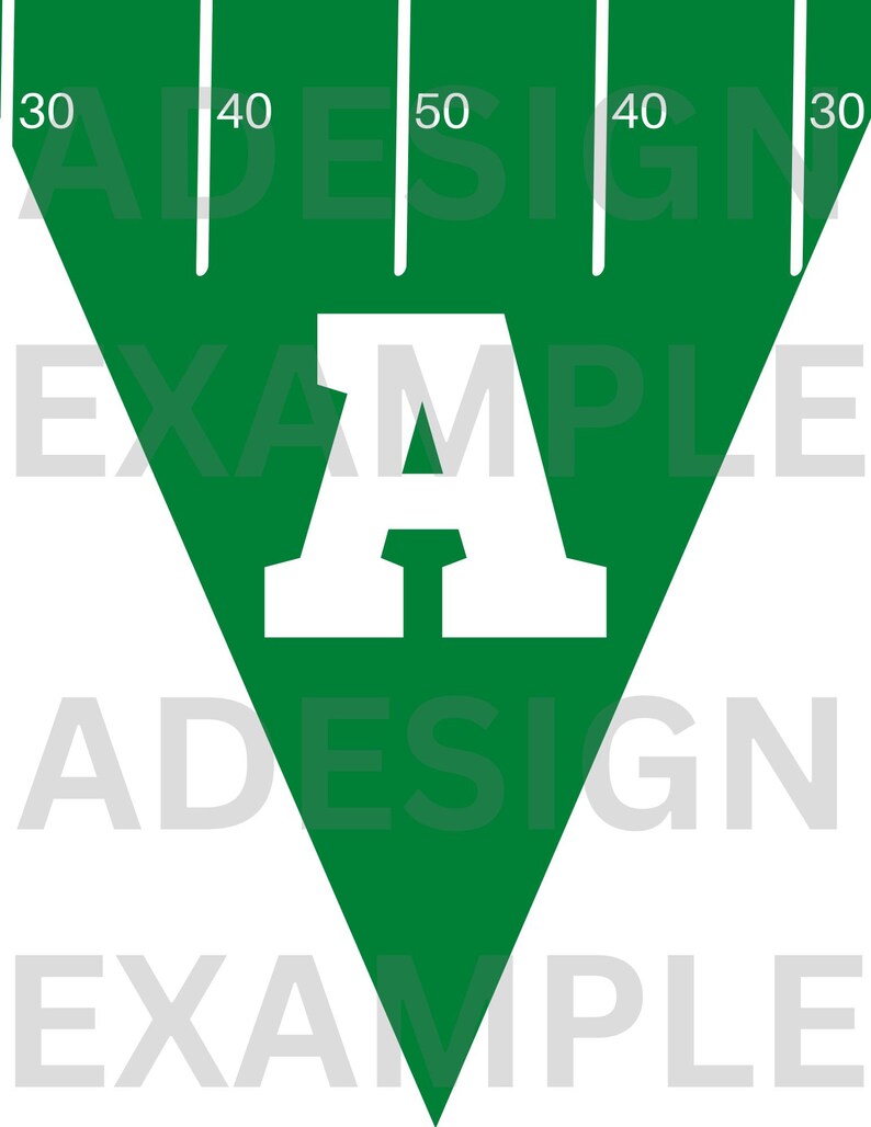 Printable Football Banner - Pennant Flags - Football Party Decor ...