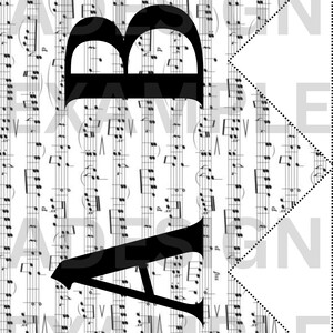 Printable Sheet Music Banner: A-Z Pennant Flags (digital Download) - Etsy