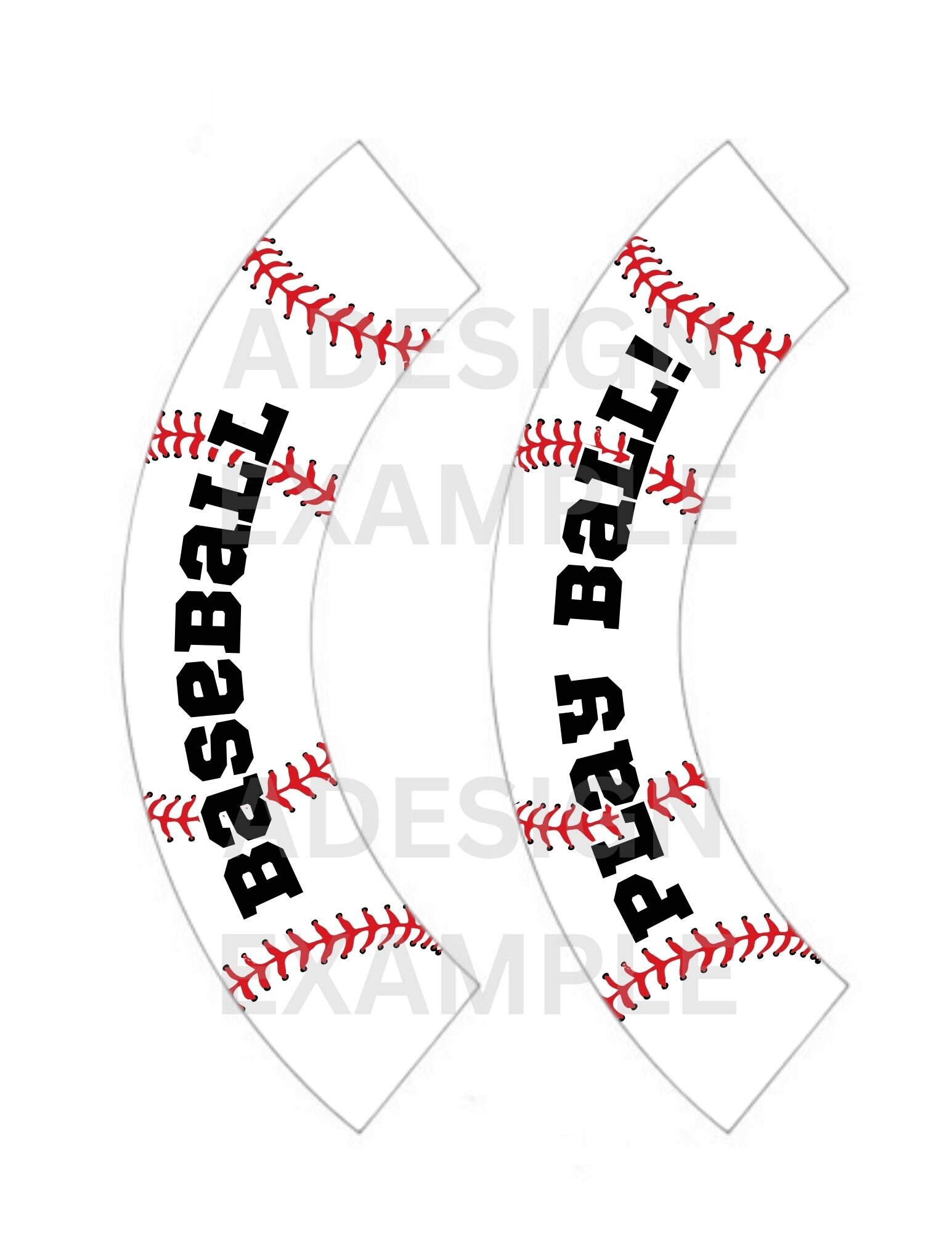Printable Baseball Cupcake Wrappers: Game Day Party Decor (PDF) - Etsy