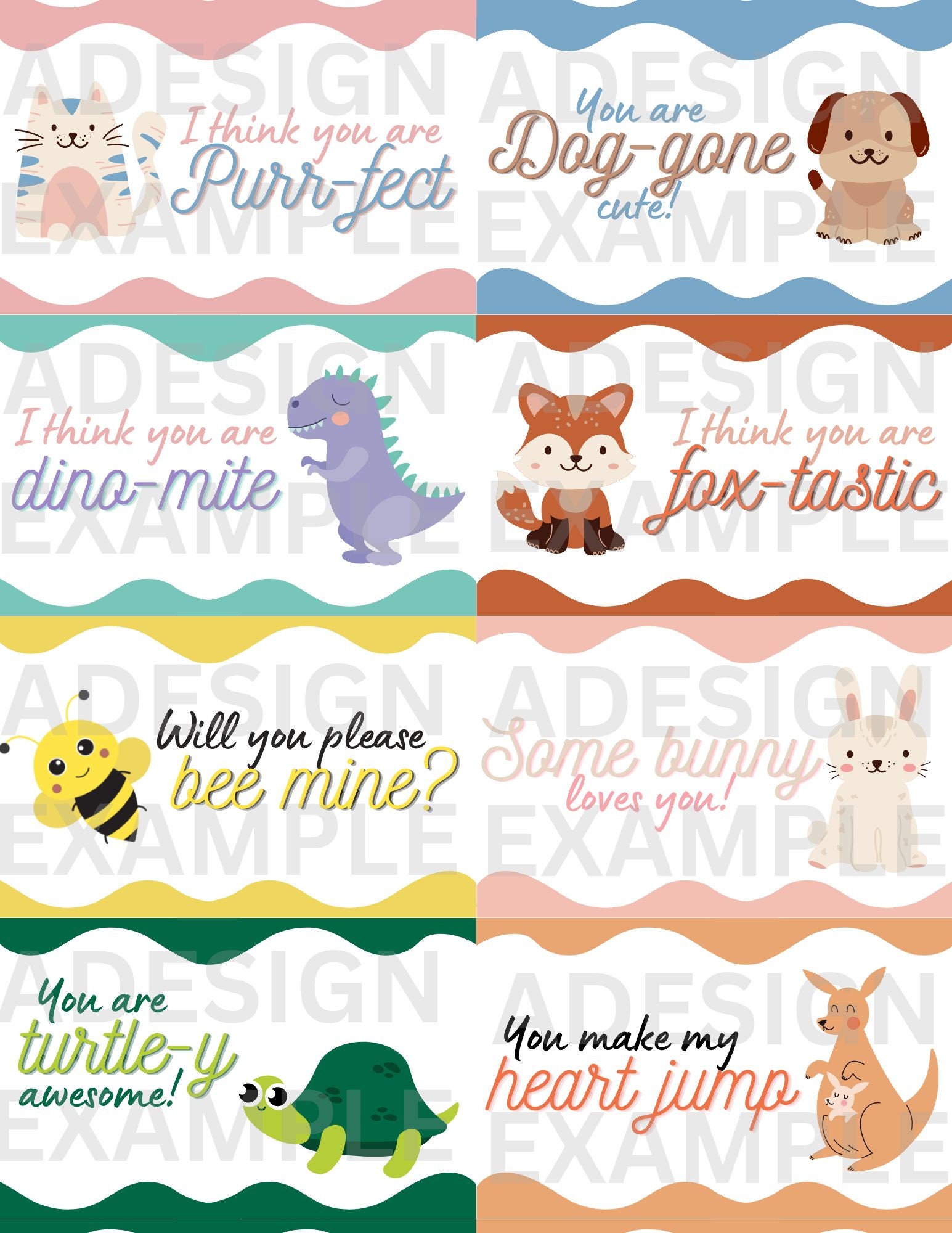 Printable Animal Valentines Day Cards - Print for Kids - Kids Valentine ...