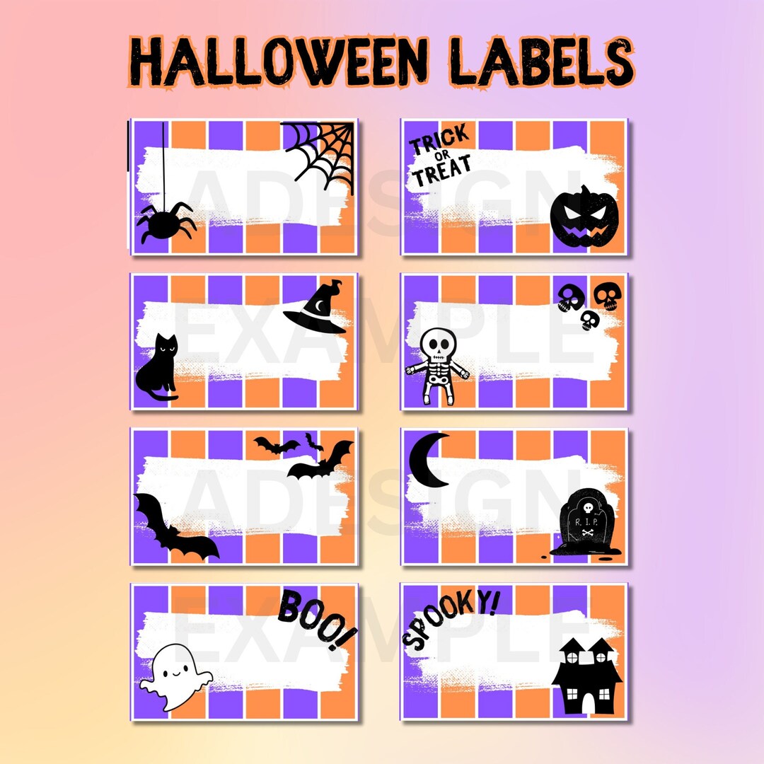Spooky Halloween Food Labels, Buffet Tent Cards (PDF) - Etsy Canada