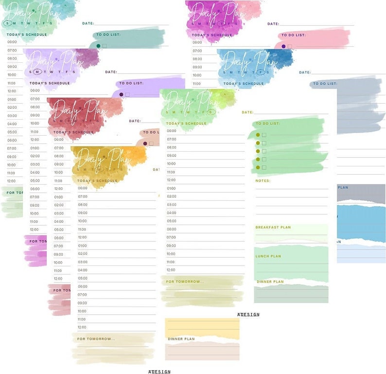 Printable Daily Weekly Planner: Meal Plan, To-do List (letter Size ...