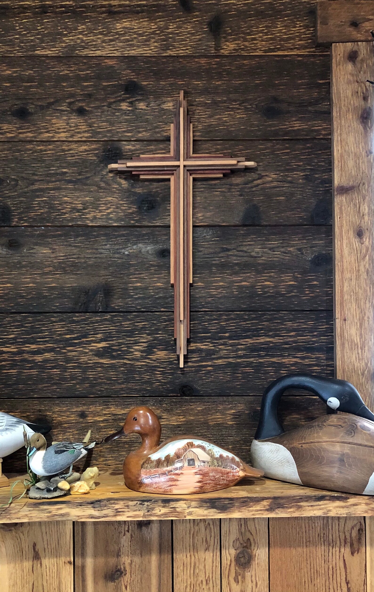 Cruz de madera en capas rústica - Etsy España