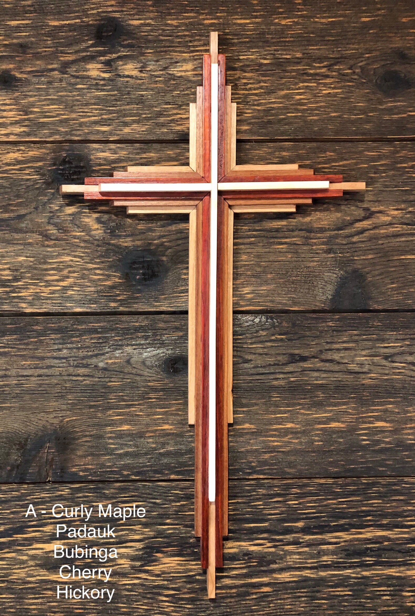 Cruz de madera en capas rústica - Etsy España