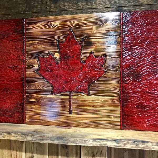 Canadian Rustic Flag - Etsy