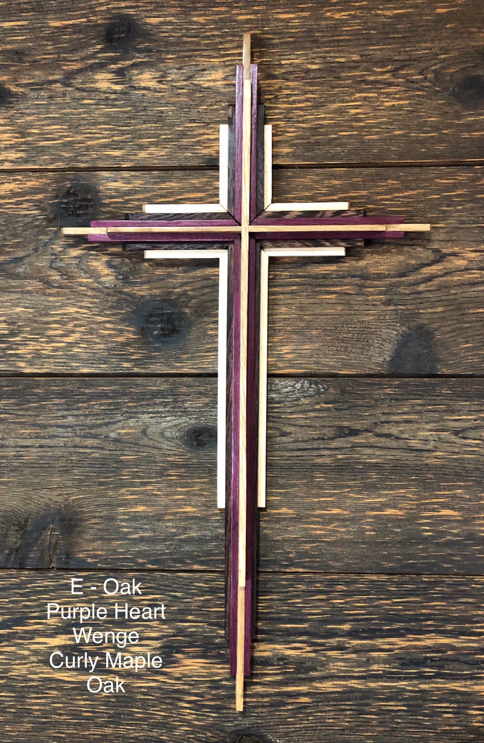 Cruz de madera en capas rústica - Etsy España