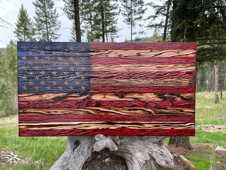 Rustic United States of America Flag - Etsy