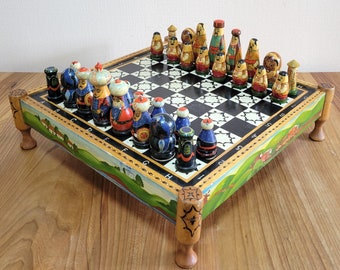 Hand Painted Chess Set - Etsy