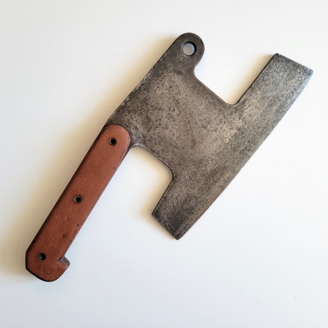 Vintage Meat Cleaver 70s Chopper Butcher Axe Knife Primitive Bakelite ...