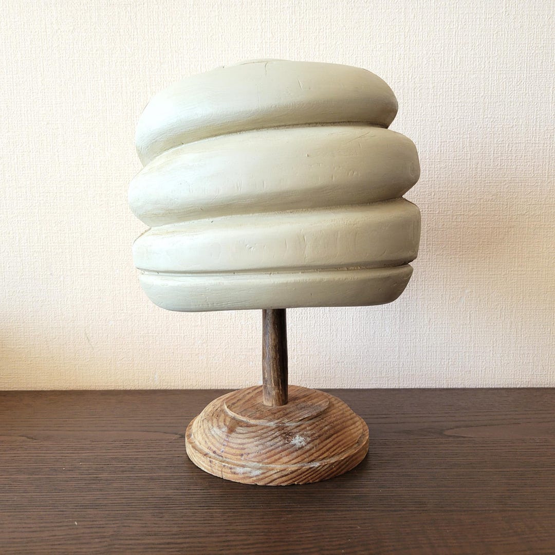 Beret Millinery Hat Block 80s Vintage Wooden Supplies Wood Form Antique ...