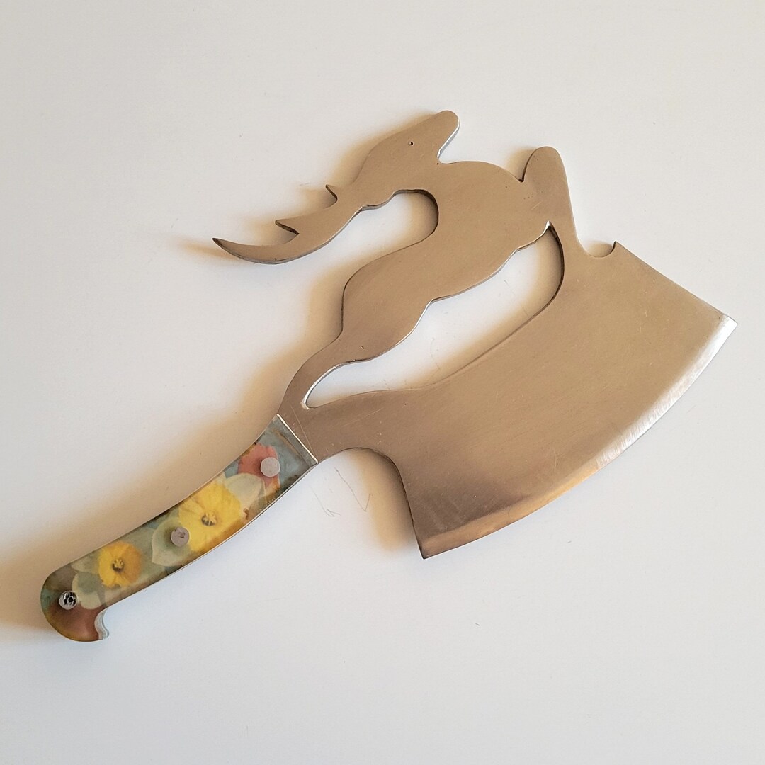 Deer Antique Cleaver 60s Meat Chopper Butcher Axe Knife Primitive ...