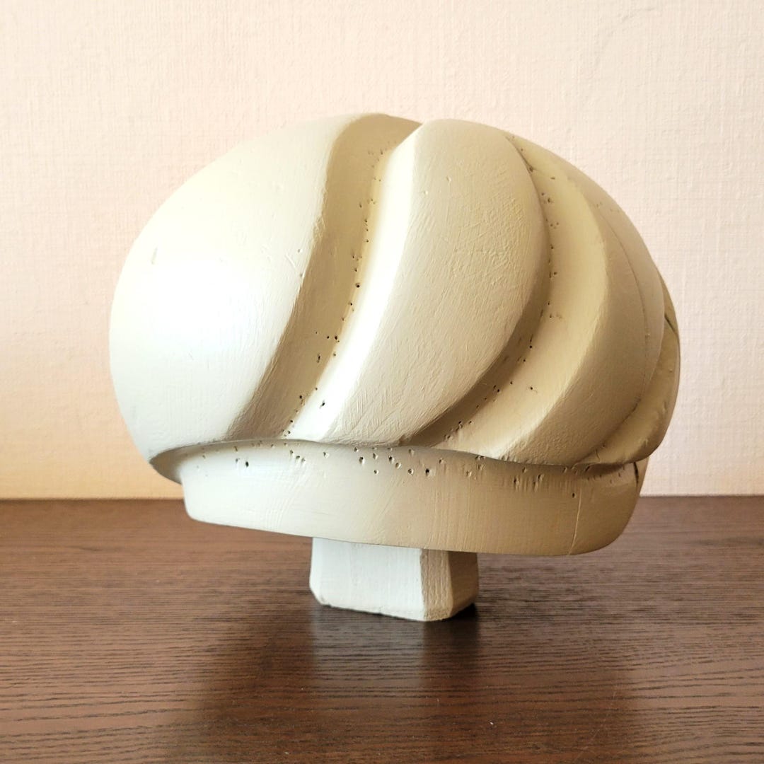 Beret 80s Millinery Hat Block Vintage Wooden Supplies Wood Form Antique ...