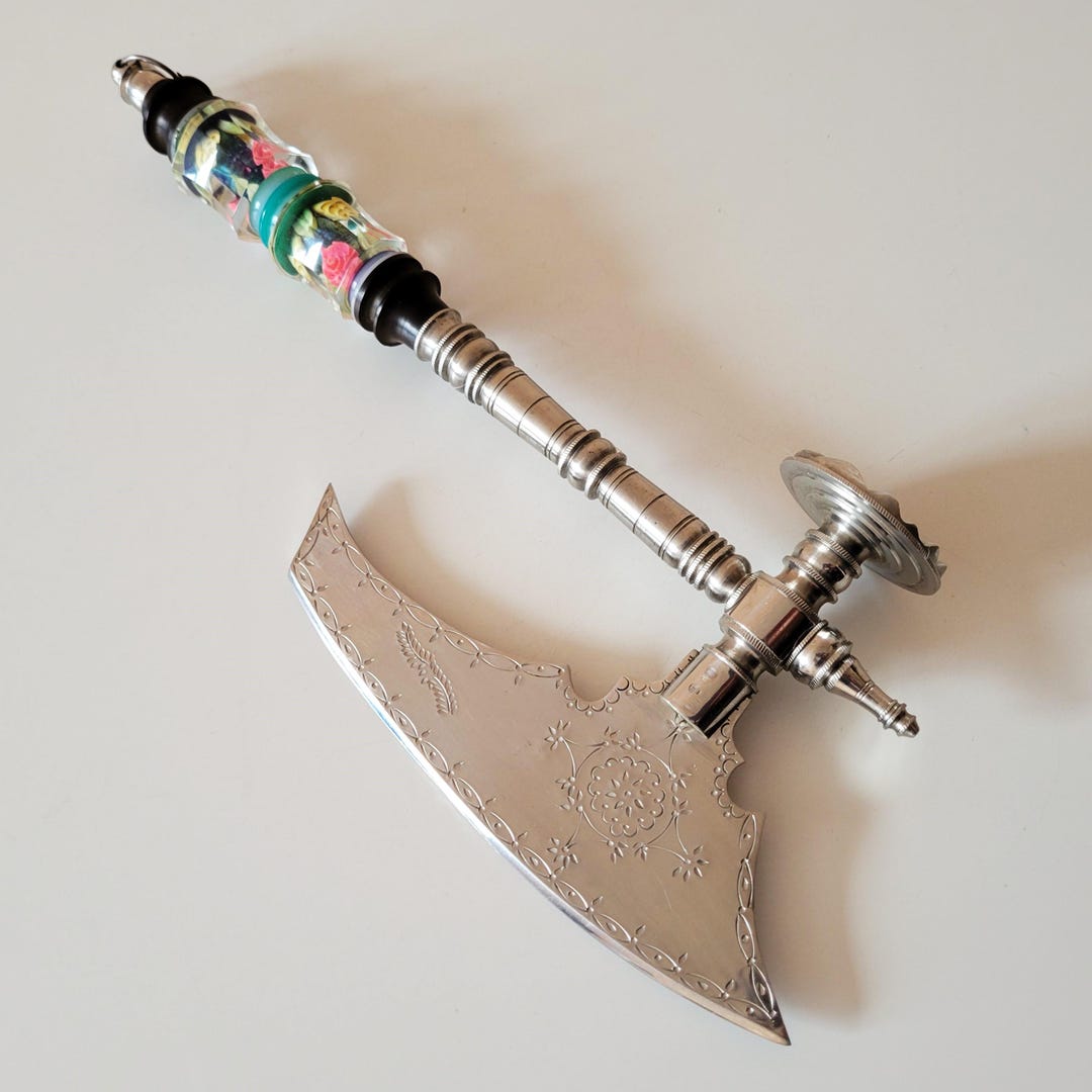 Rose Vintage Meat Cleaver Hammer 70s Antique Butcher Chopper Kitchen ...