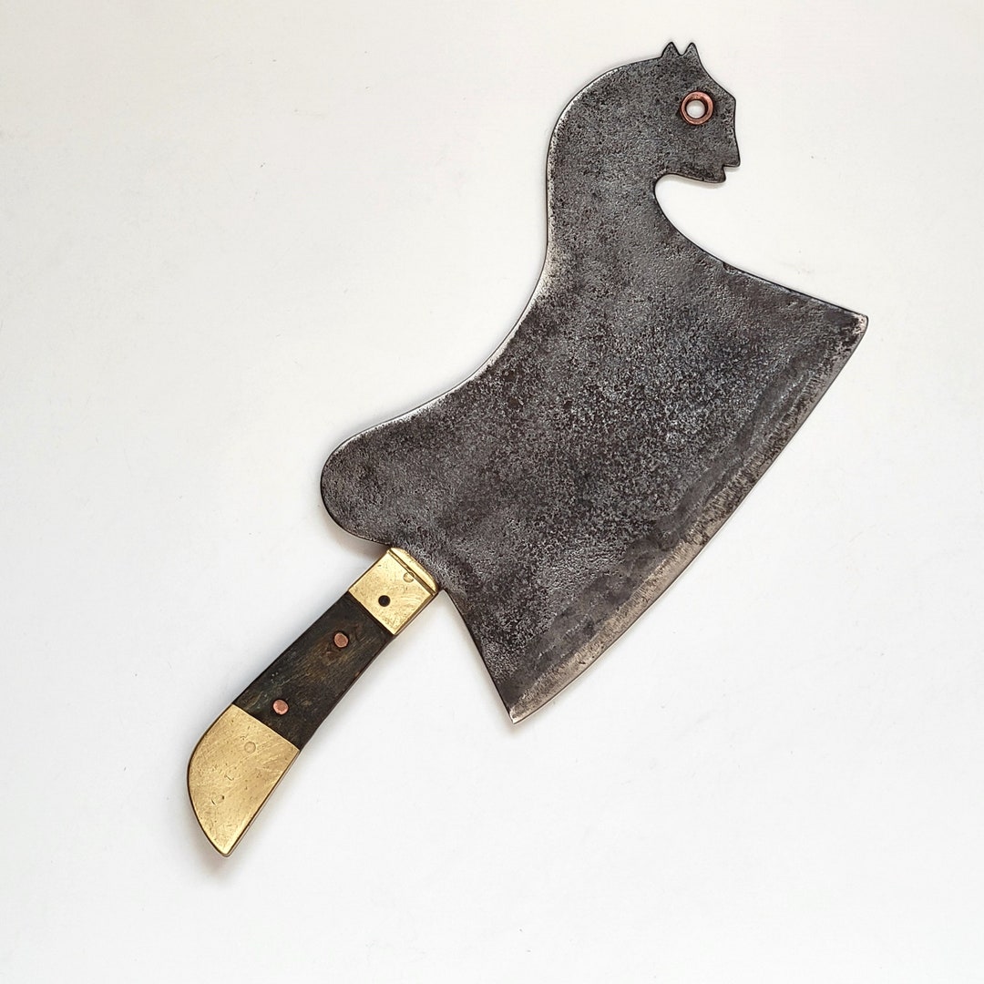Antique Horse Meat Cleaver 19th Brass Copper Handle Vintage - Etsy
