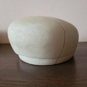 Beret Millinery Hat Block 80s Vintage Wooden Supplies Wood Form Antique ...