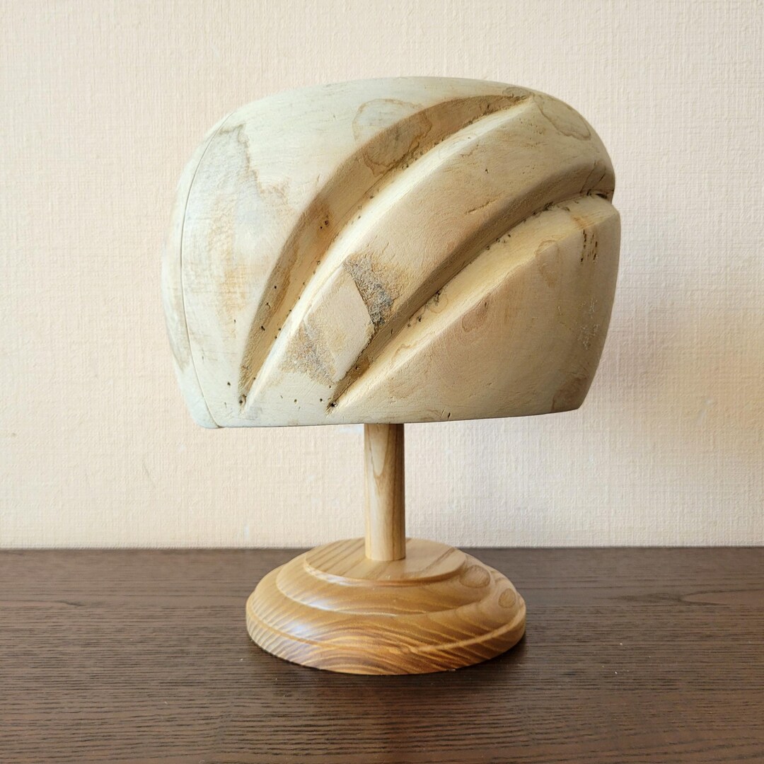 Beret Millinery Hat Block Vintage Wooden Supplies Wood Form Antique ...