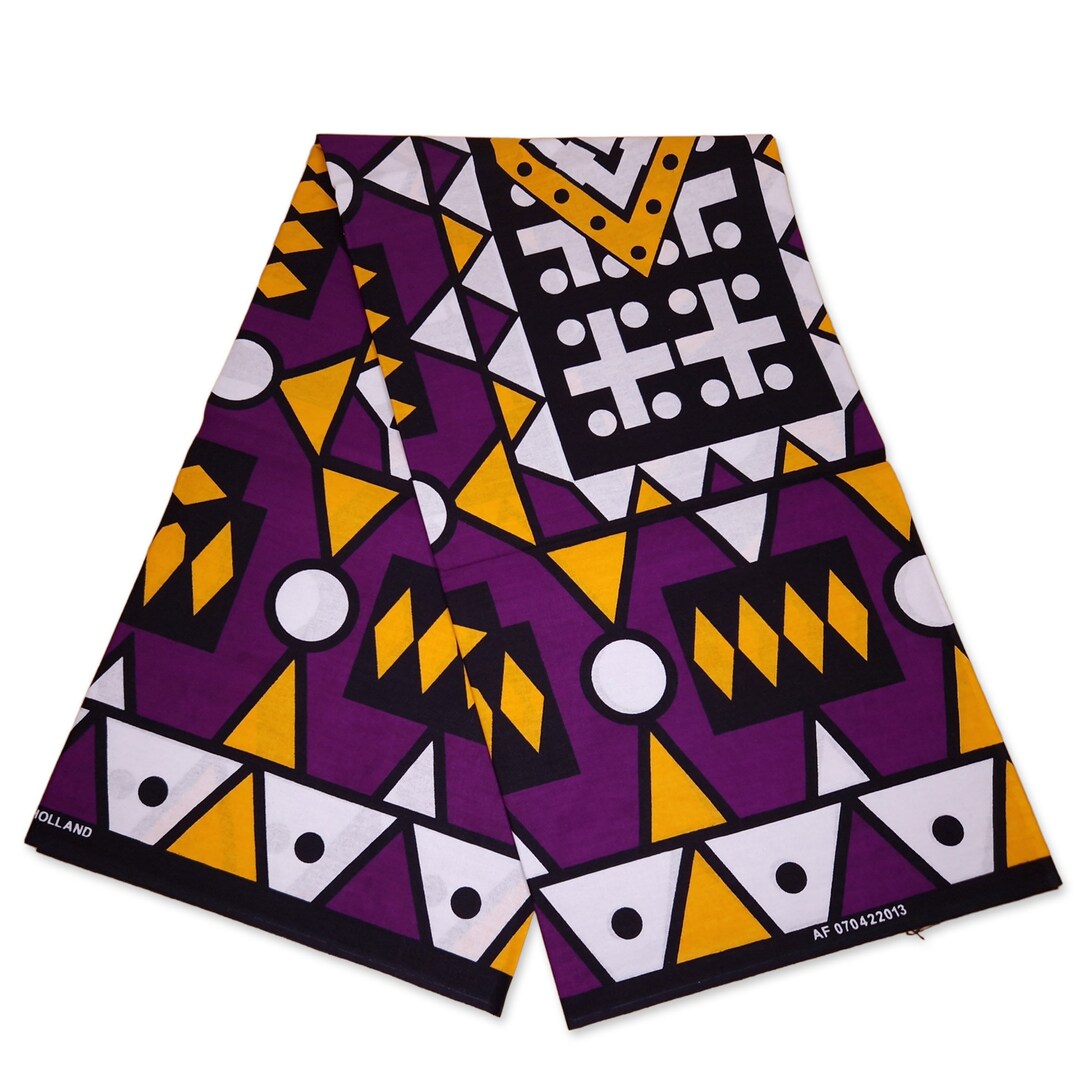 African Print Fabric Purple Samakaka / Samacaca angola Wax Print Fabric ...