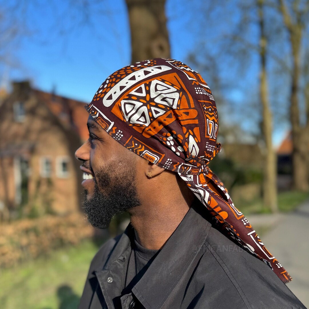 Durag / Du-rag / Do-rag / Bandana - African Print Cotton - Unisex ...