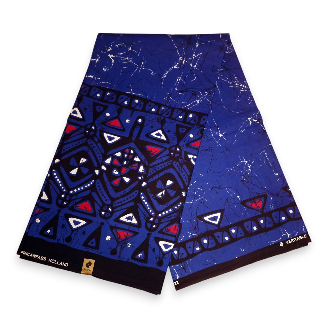 African Print Fabric - Blue Kampala - Wax Print Fabric / African Cloth ...