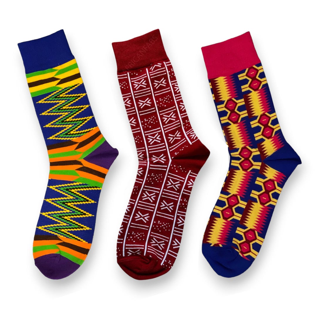 Set of 3 Pairs EVA African Socks / Afro Socks / African Print Socks - Etsy