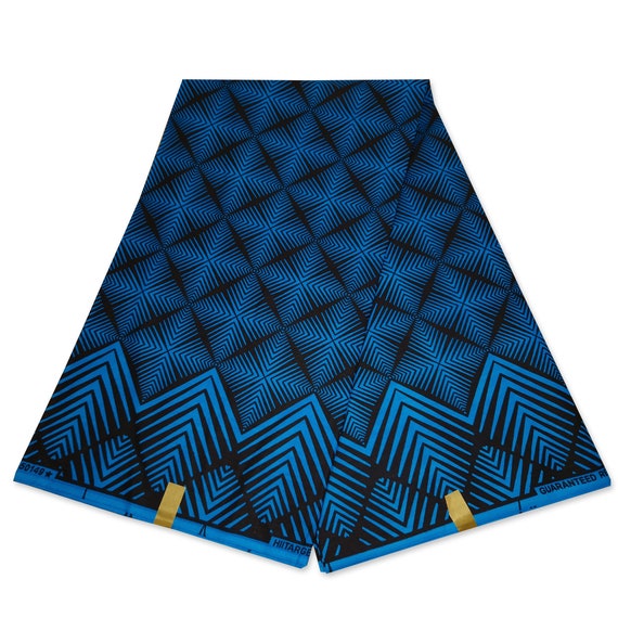 African Print Fabric Blue Fade Effect Wax Print Fabric / - Etsy