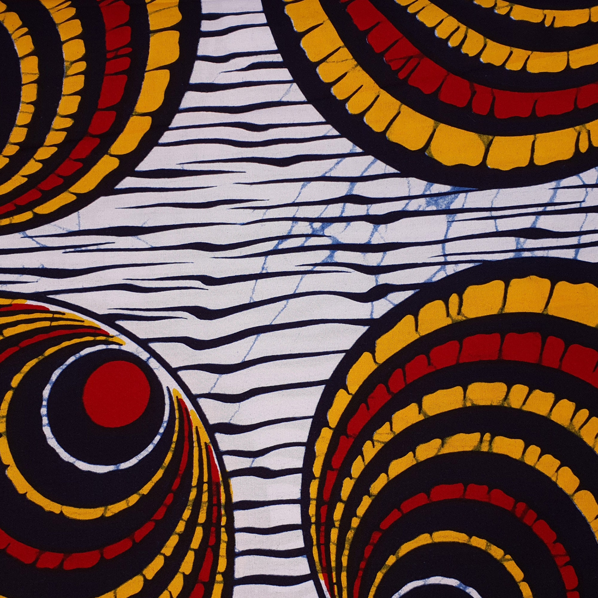 Vlisco Wax Hollandais - RED SHELLS African Wax Print Fabric - Ankara ...