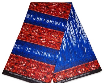 African Fabric Blue Dotted Patterns Wax Print Ankara Cotton Fabrics ...