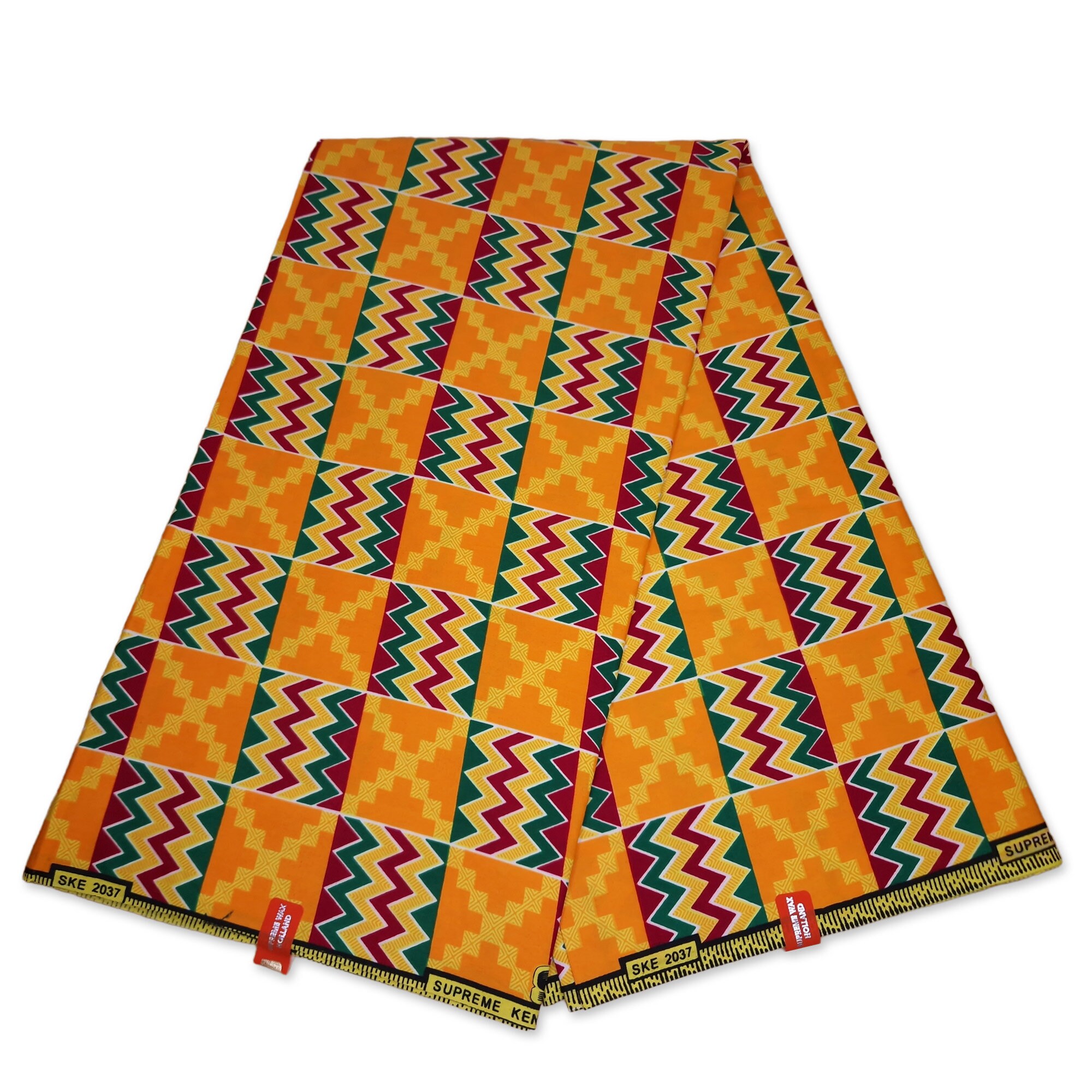 KENTE Fabric African Yellow Orange Kente Ghana Cloth Print - Etsy