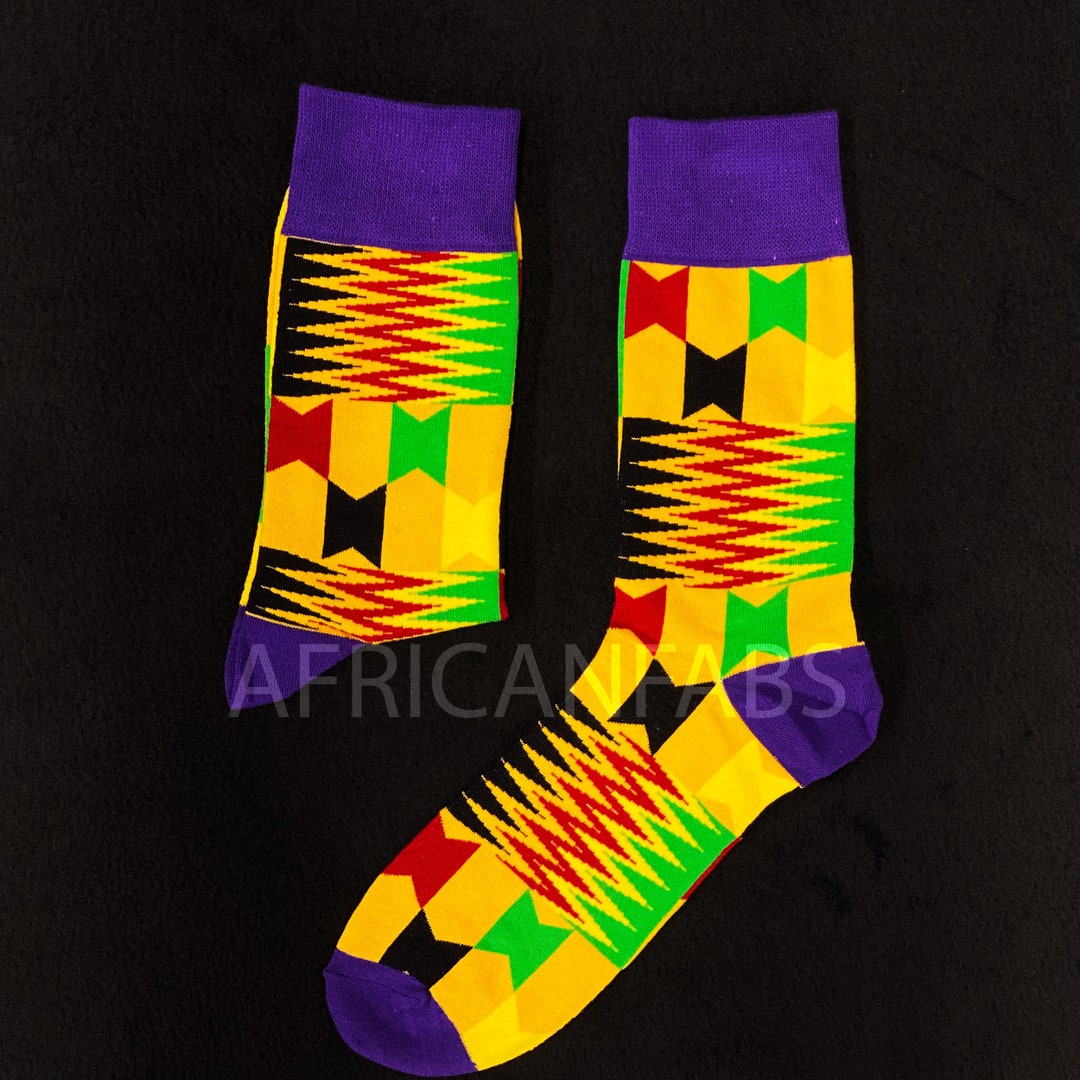 African Socks / Afro Socks / Kente Socks Purple African - Etsy