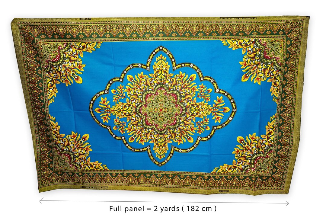 African Print Fabric - Blue Java Design - Wax Print Fabric / African ...